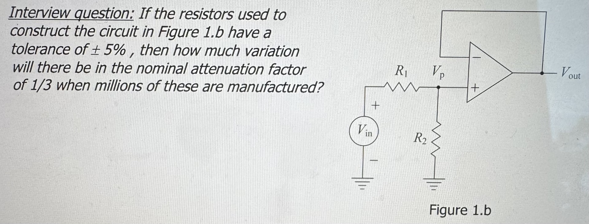 Solved Interview question: If the resistors used to | Chegg.com