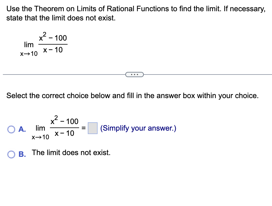 Solved Use the Theorem on Limits of Rational Functions to | Chegg.com