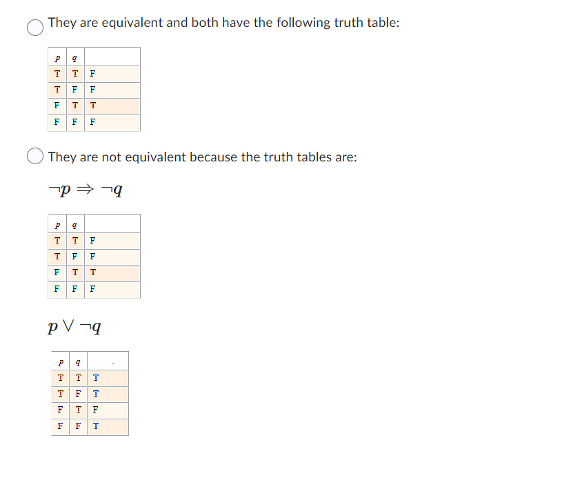 Solved Determine if the following are equivalent, by giving | Chegg.com