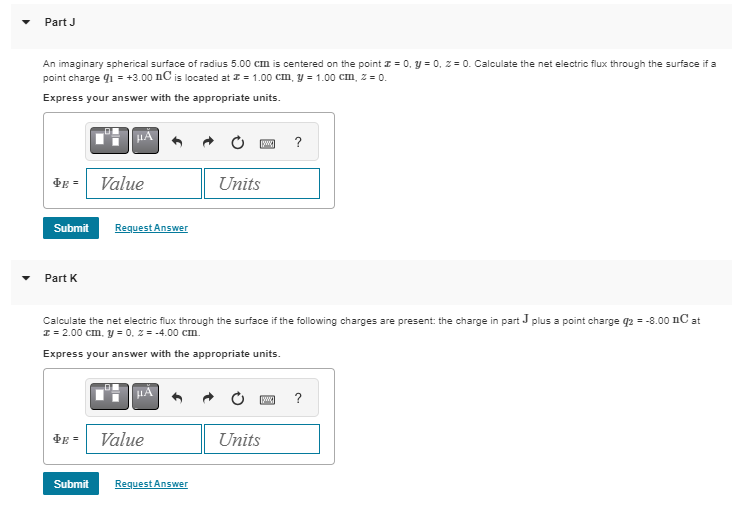 Solved An imaginary spherical surface of radius 5.00 cm is | Chegg.com