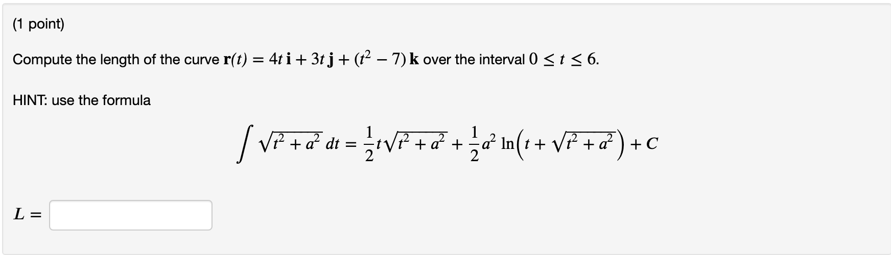 Solved Compute the length of the curve | Chegg.com