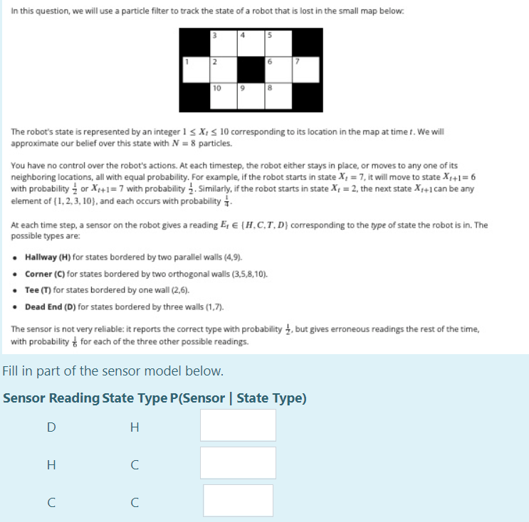 In this question, we will use a particle filter to | Chegg.com