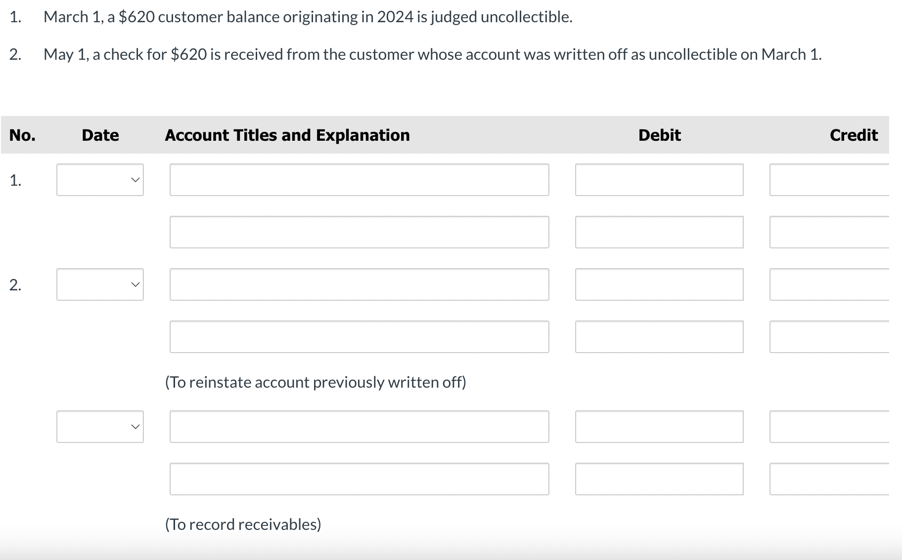 Solved Journalize the adjusting entry for bad debts at | Chegg.com