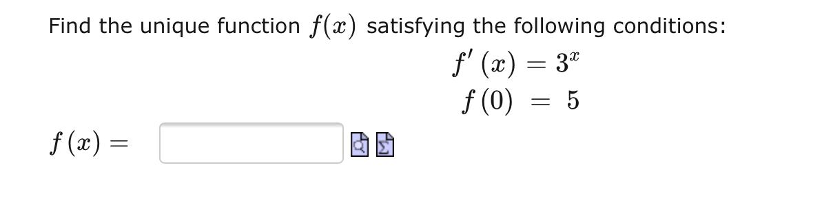 Solved Find the unique function f(x) satisfying the | Chegg.com