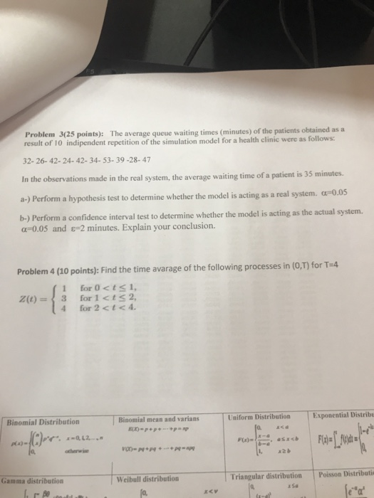 Solved Problem 3(25 points): The average queue waiting times | Chegg.com