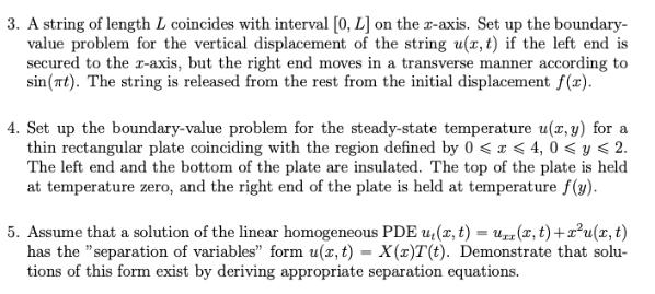 Solved 3. A string of length L coincides with interval [0, | Chegg.com