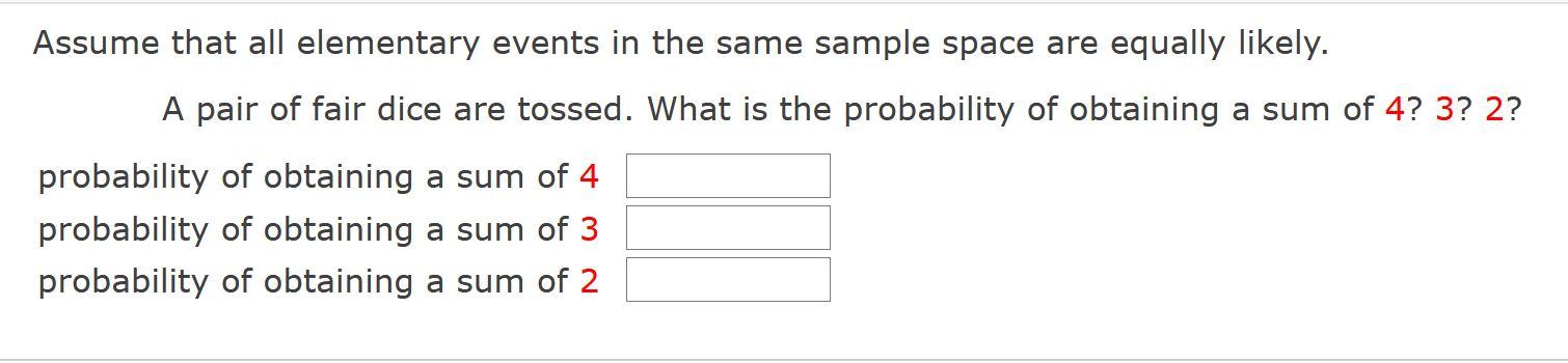 Solved Assume that all elementary events in the same sample | Chegg.com