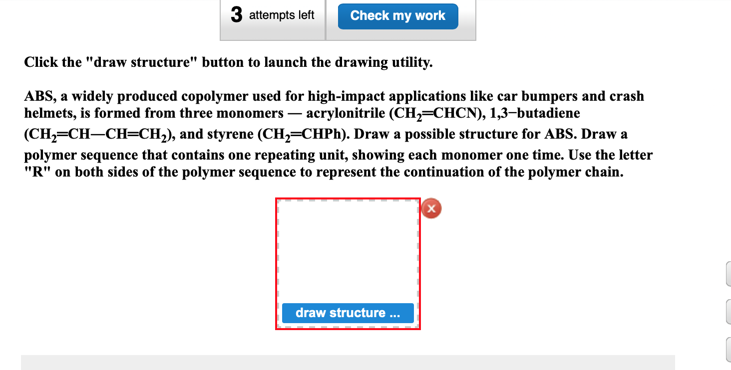 Solved 3 attempts left Check my work Click the "draw | Chegg.com