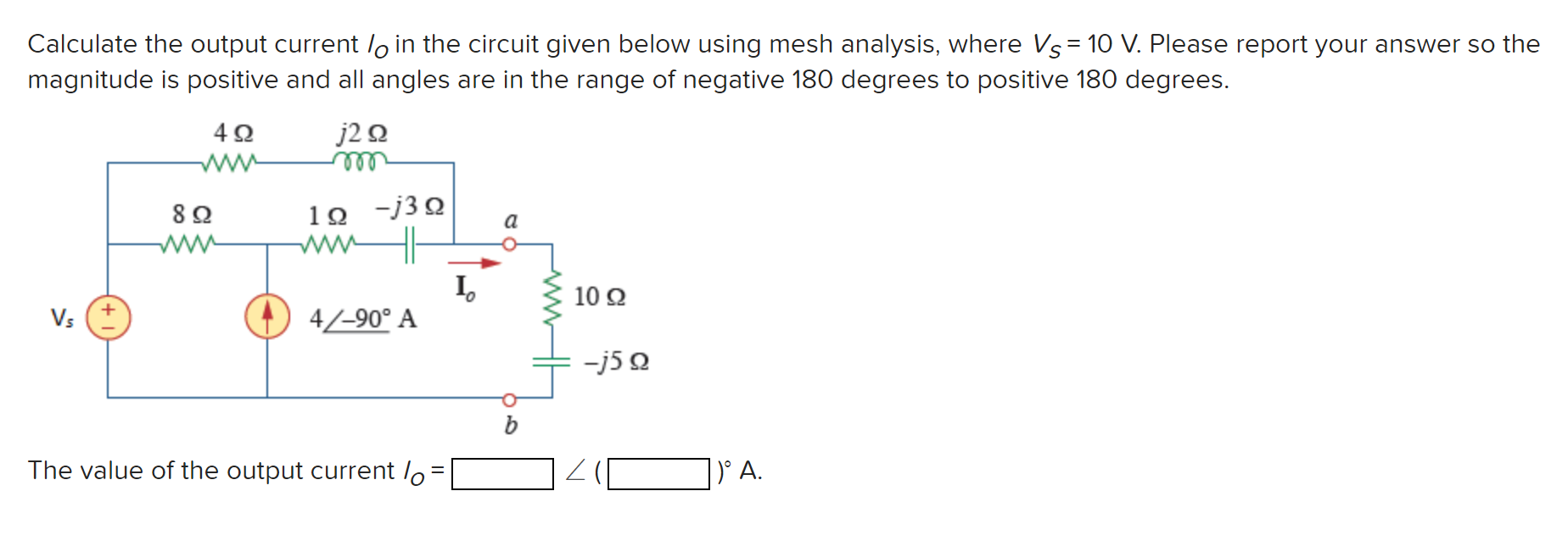 Solved Calculate the output current IO in the circuit given | Chegg.com