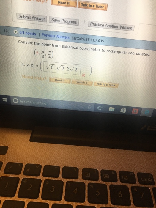 Solved Convert The Point From Spherical Coordinates To