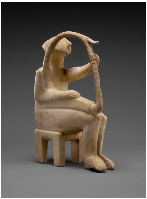 Consider the Male Harp Player, a work of marble | Chegg.com