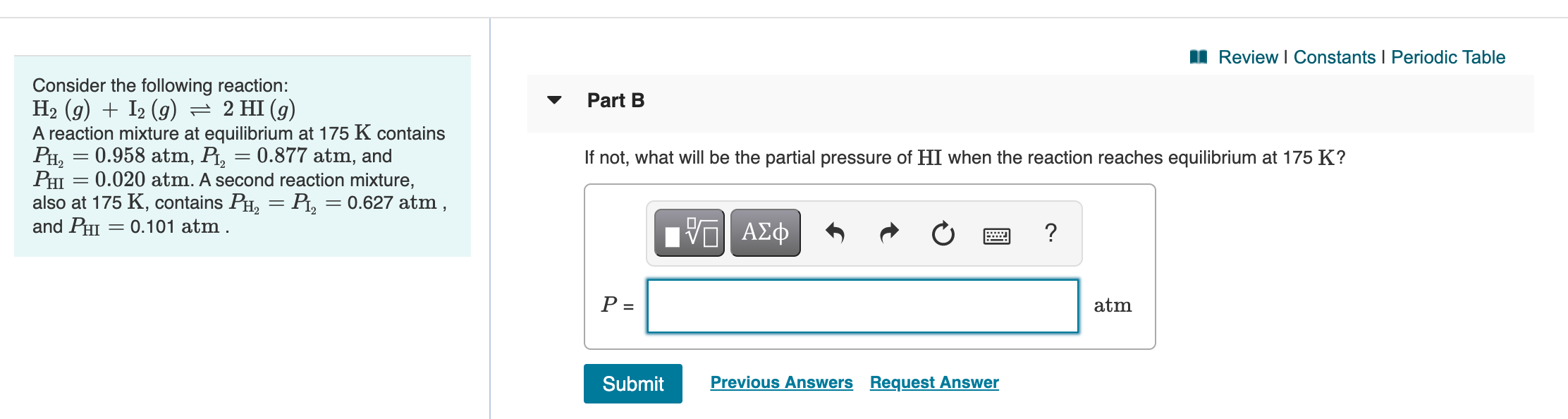 Solved 1 Review | Constants | Periodic Table Part B Consider | Chegg.com