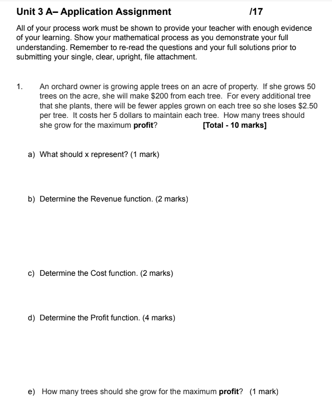 Solved Unit 3 A- Application Assignment /17 All of your | Chegg.com