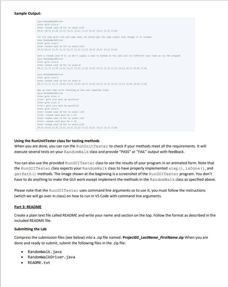 Solved CPSC 121 Project 02: Random Walk Project Overview: In | Chegg.com