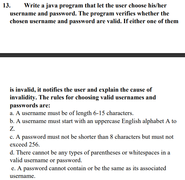 Solved 13. Write a java program that let the user choose | Chegg.com