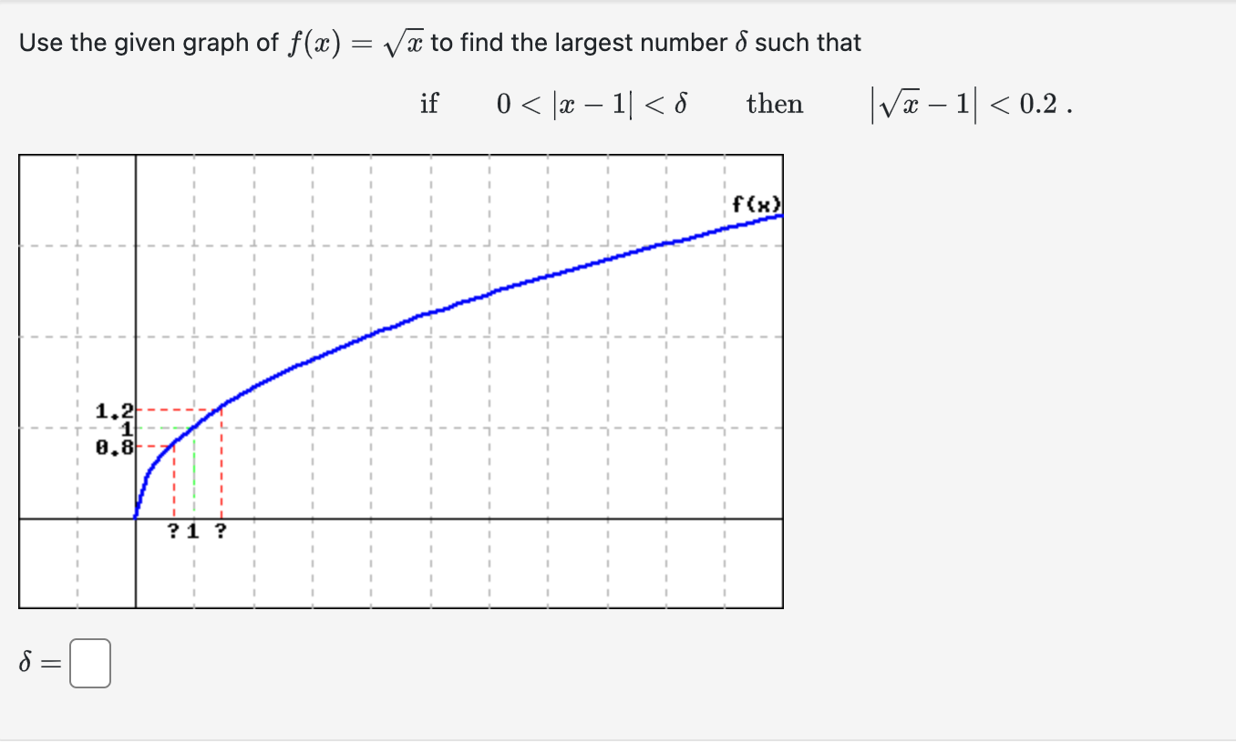 Solved Use the given graph of f(x)=sqrtx to find the largest | Chegg.com