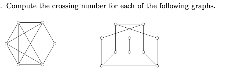 Solved Compute the crossing number for each of the following | Chegg.com