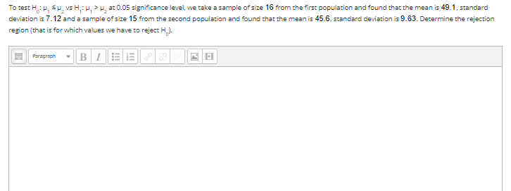 Solved To test H:H, SH, VSH:M, > , at 0.05 significance | Chegg.com