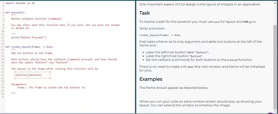 [Solved]: One important aspect of GUI design is the layout