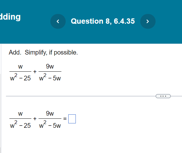 Solved Perform the indicated operation. Simplify, if | Chegg.com