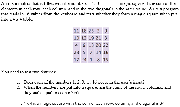 Solved An nxn matrix that is filled with the numbers | Chegg.com