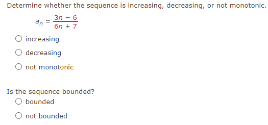 Solved Determine whether the sequence is increasing, | Chegg.com