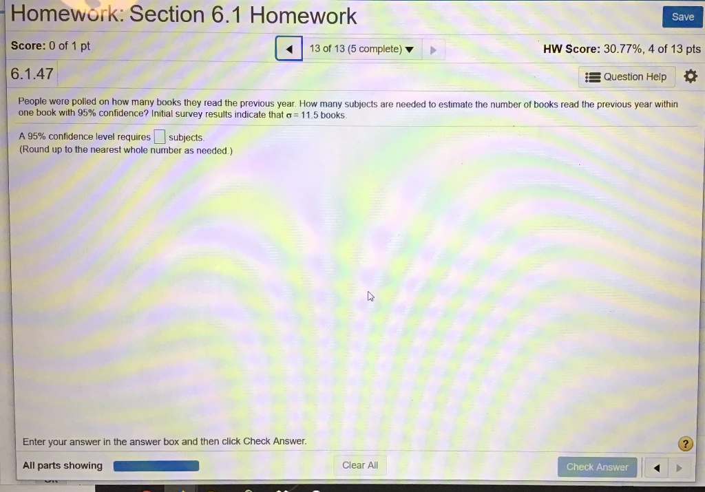 Solved Homework Section 6 1 Homework Score 0 Of 1 Pt