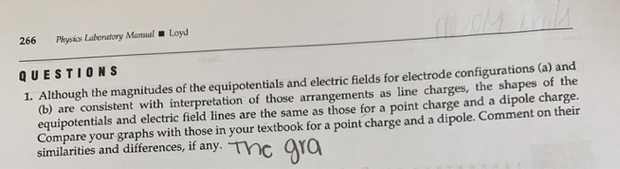 266 Physics Laboratory Manual Loyd QUESTIONS 1. | Chegg.com