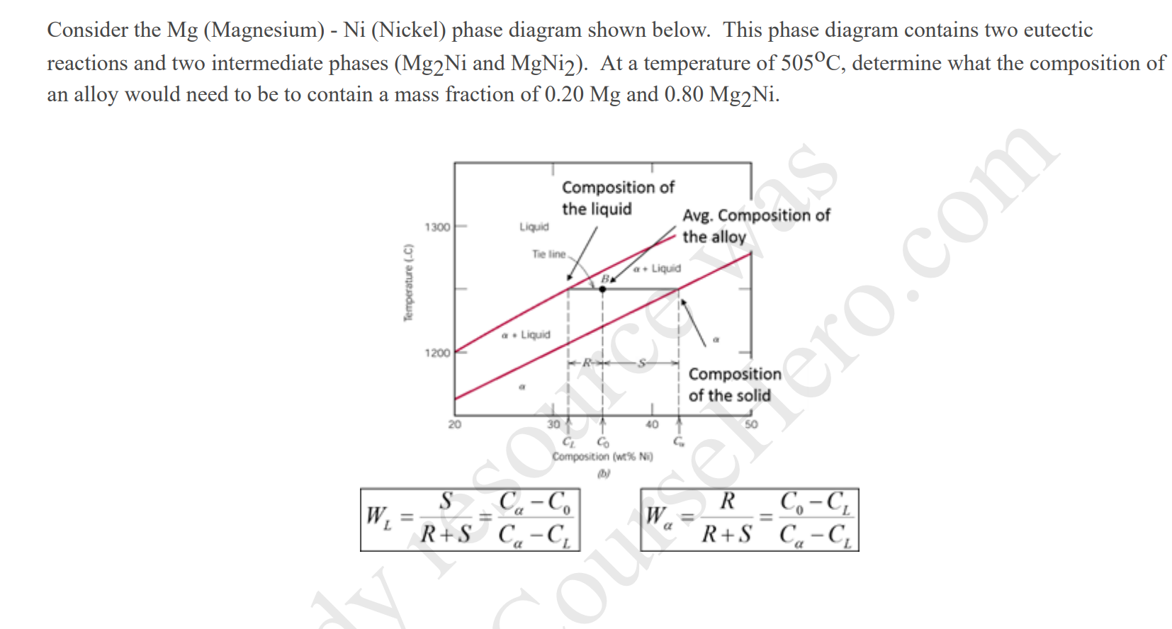 Solved Consider the Mg (Magnesium) - Ni (Nickel) phase | Chegg.com