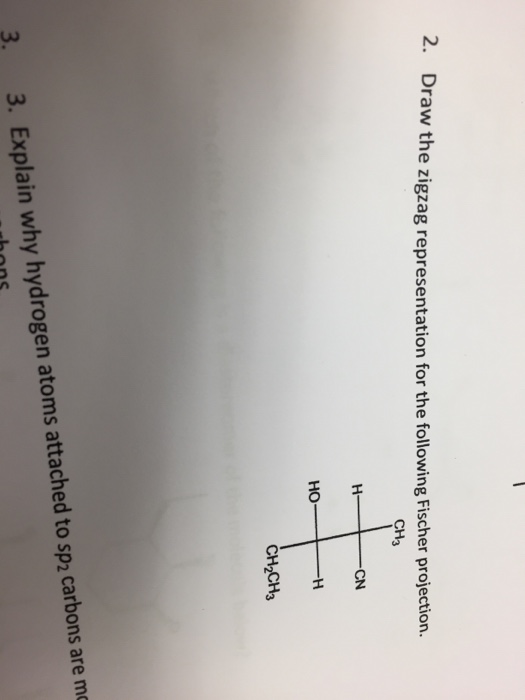 Solved 2. Draw the zigzag representation for the following | Chegg.com