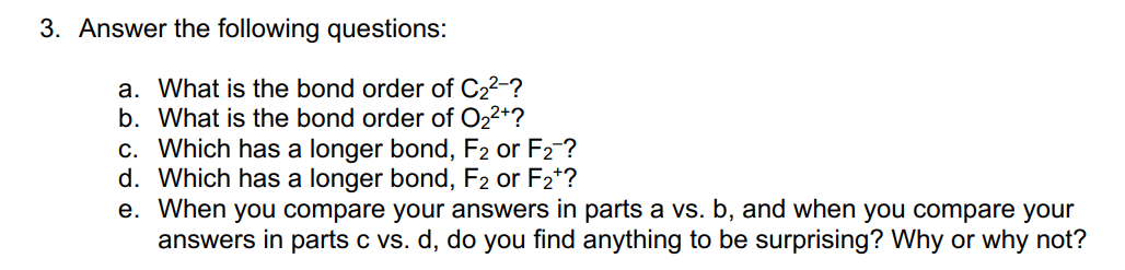 Solved 3. Answer the following questions: a. What is the | Chegg.com