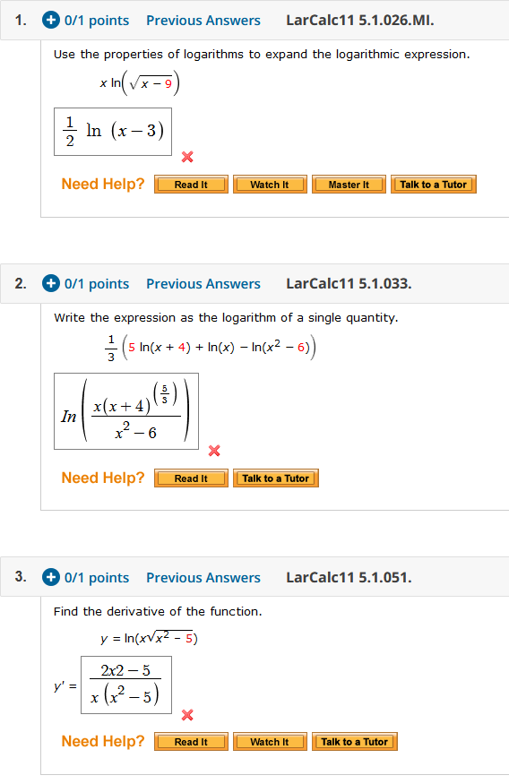 Solved 1. 0/1 points Previous Answers LarCalc11 5.1.026.MI. | Chegg.com Solved 1. 0/1 points Previous Answers LarCalc11 5.1.026.MI. | Chegg.com