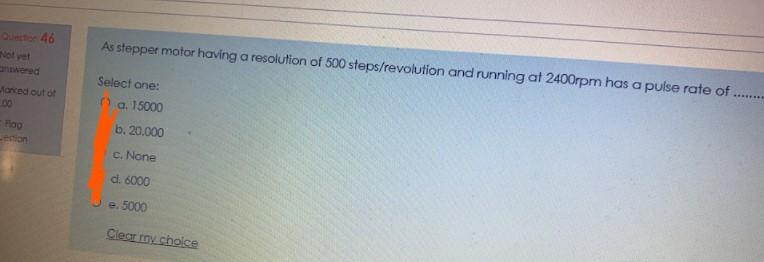 Solved D46 Notret As stepper motor having a resolution of | Chegg.com