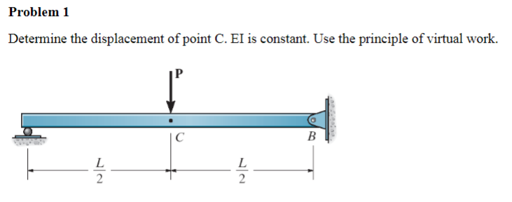 Solved Determine the displacement of point C. EI is | Chegg.com