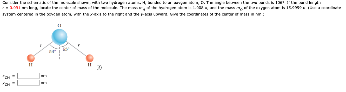 Solved Consider the schematic of the molecule shown, with | Chegg.com