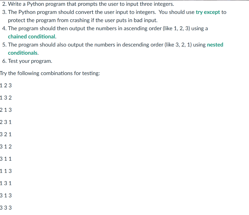 Solved 2. Write a Python program that prompts the user to | Chegg.com