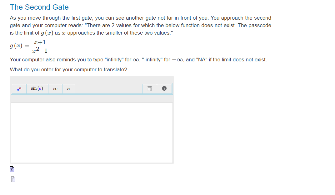 Solved The Second Gate As you move through the first gate, | Chegg.com