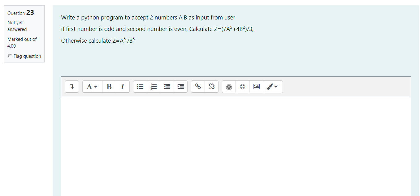 Solved Question 23 Not yet answered Write a python program | Chegg.com