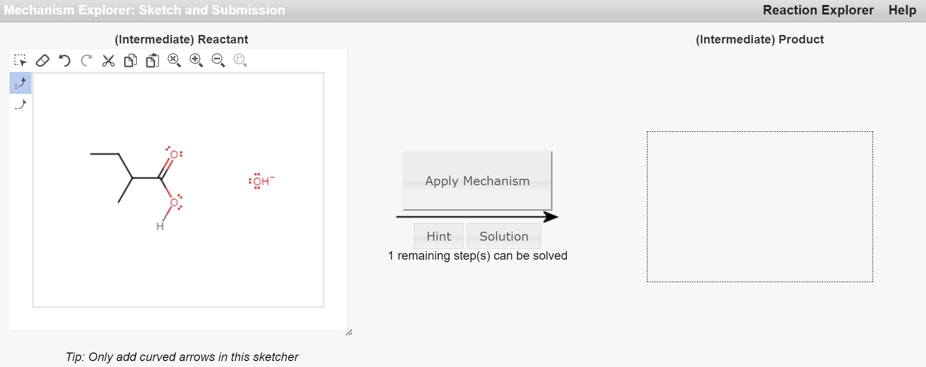 Solved (Intermediate) Product Tip: Only add curved arrows in | Chegg.com