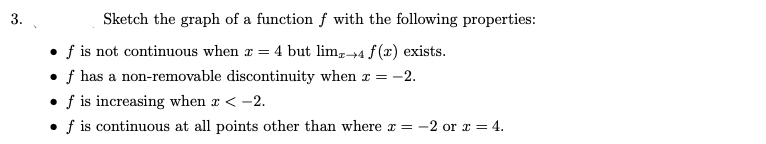 Solved Sketch the graph of a function f with the following | Chegg.com