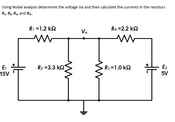 Solved Using Nodal analysis determinie the voltage Va and | Chegg.com