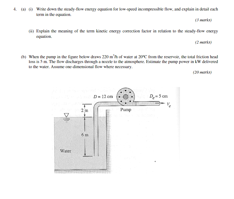 Solved 4. (a) () Write down the steady-flow energy equation | Chegg.com