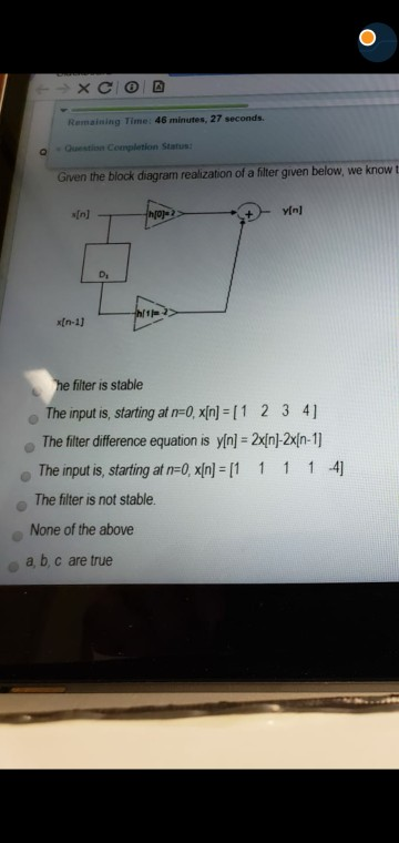 Solved Given the block diagram realization of a filter given | Chegg.com