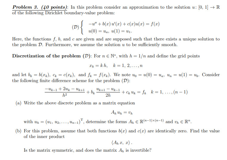 Solved Problem 3 40 Points In This Problem Consider An