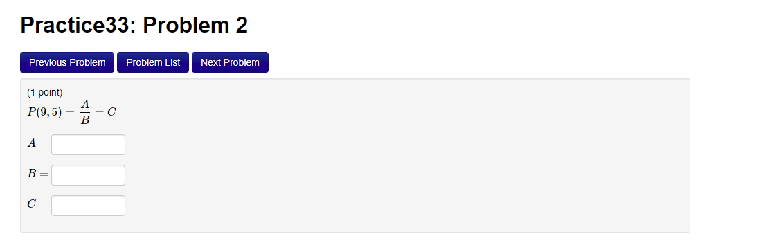Solved Practice33: Problem 2 Previous Problem Problem List | Chegg.com