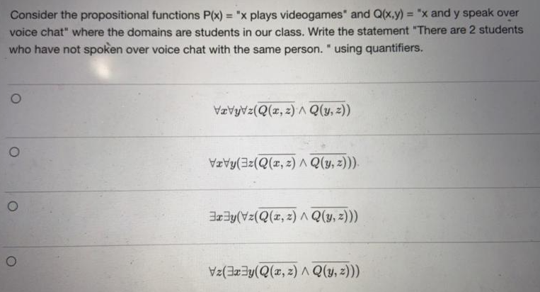 Solved Consider the propositional functions P(x) = "x plays | Chegg.com