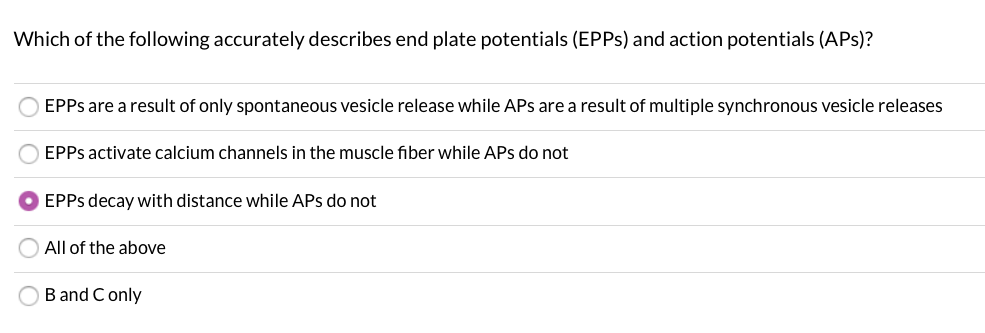 Solved Which of the following accurately describes end plate | Chegg.com