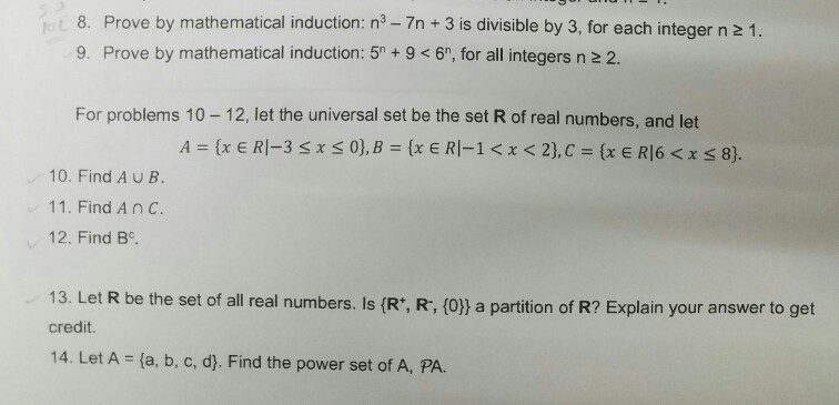 Solved 8. Prove by mathematical induction: n3- 7n +3 is | Chegg.com