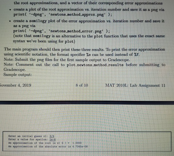 Solved: Use Octave Or MATLAB As Programs To Code. Use Fpri... | Chegg.com