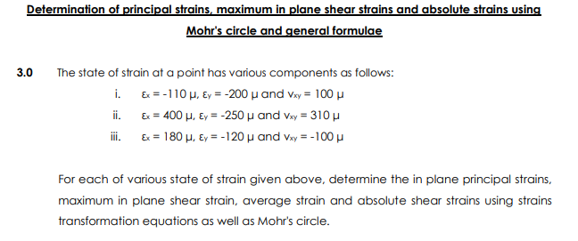 Solved Determination of principal strains, maximum in plane | Chegg.com